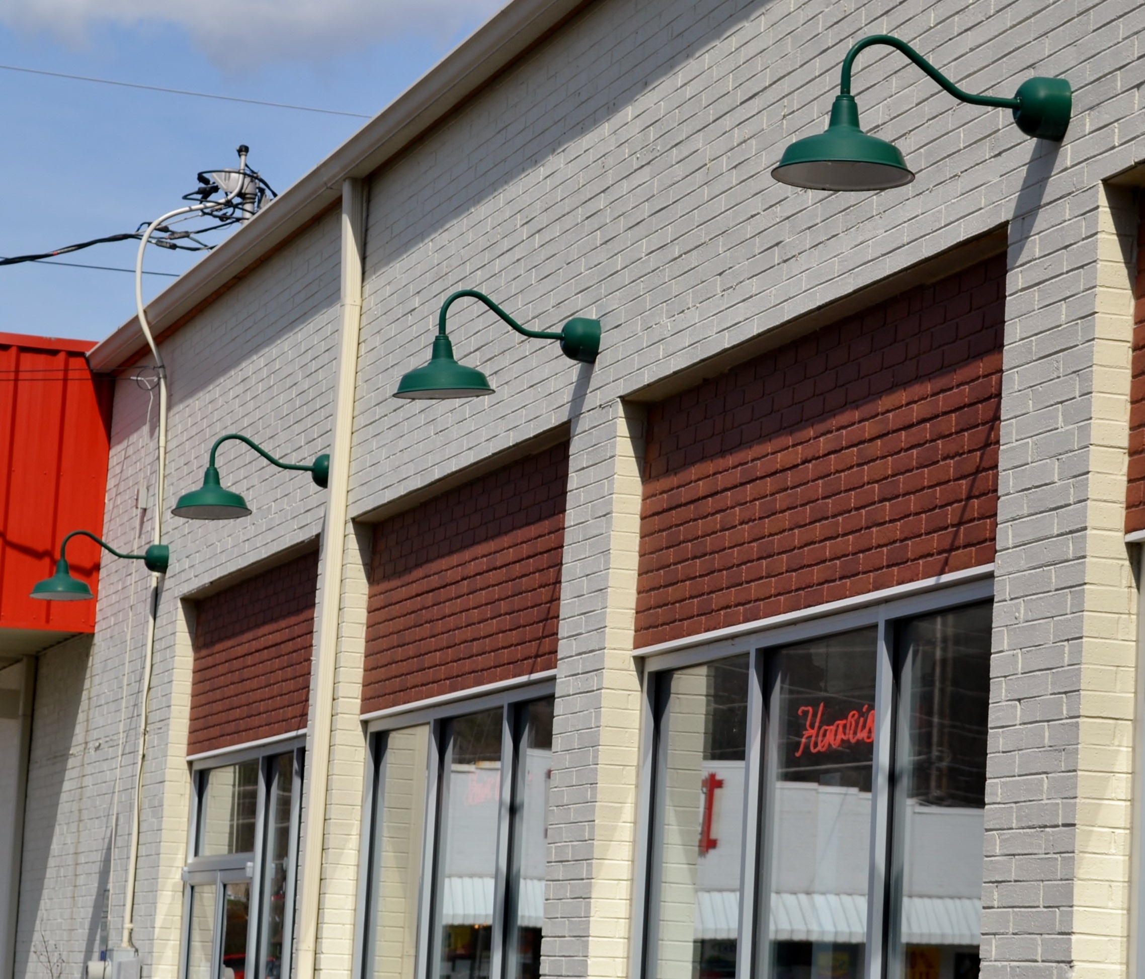 Security Lighting Seen in Gooseneck Warehouse Shades | Inspiration ...